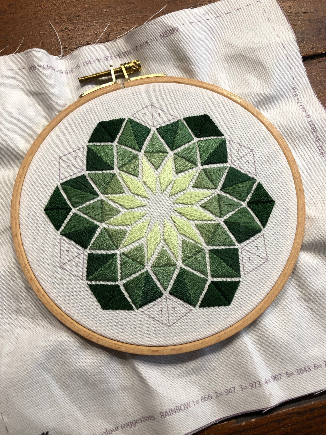 Rhombus Geometric Embroidery Pattern - Etsy