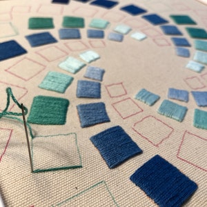 Square Embroidery Pattern - Etsy