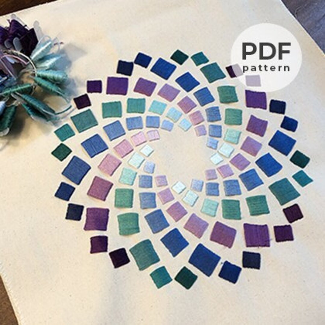 Square Embroidery Pattern - Etsy