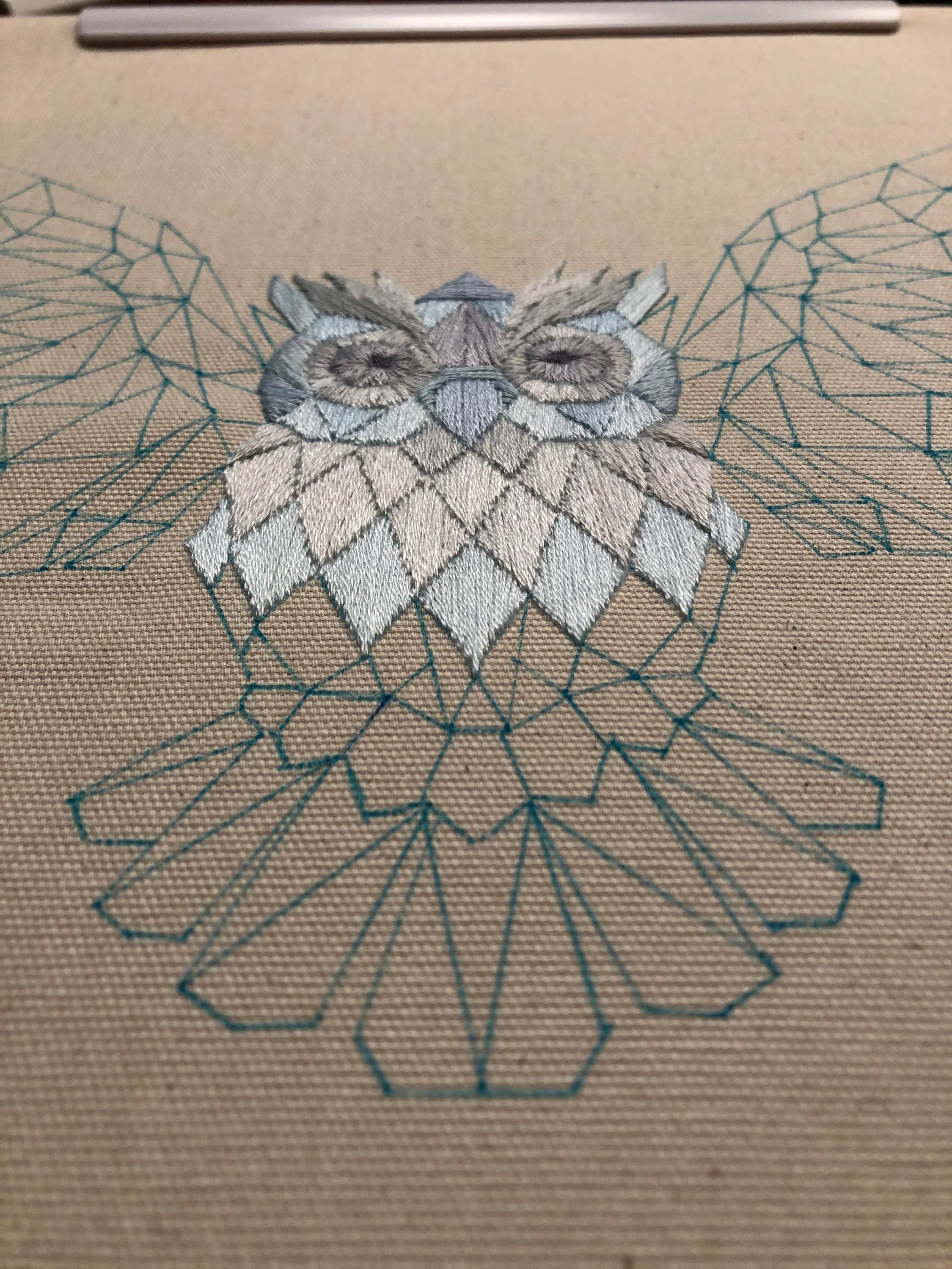 Owl Geometric Embroidery Pattern - Etsy