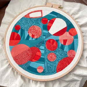 Circular Embroidery Pattern - Etsy