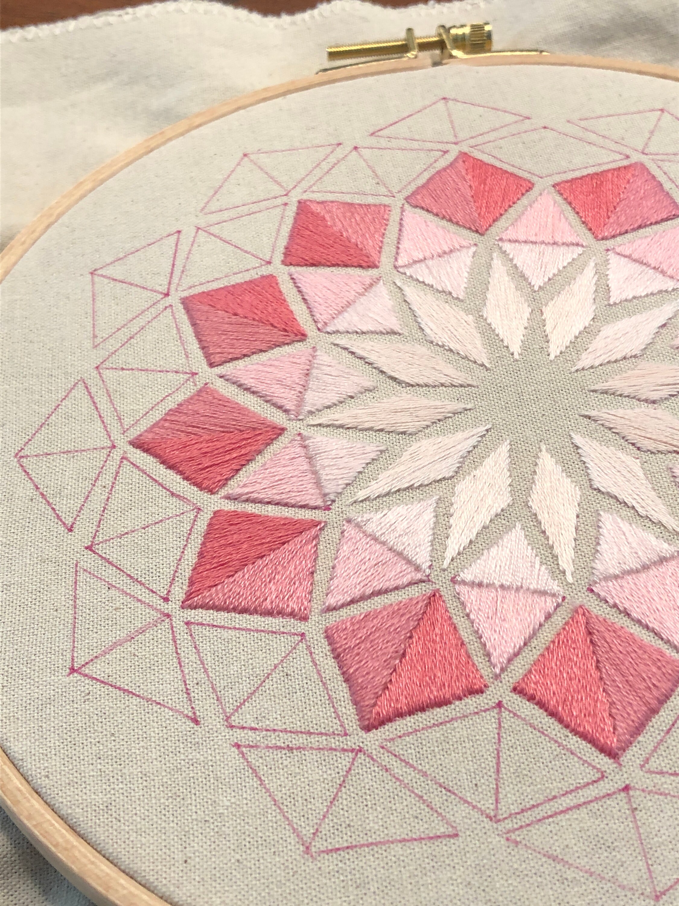 Rhombus geometric embroidery pattern | Etsy