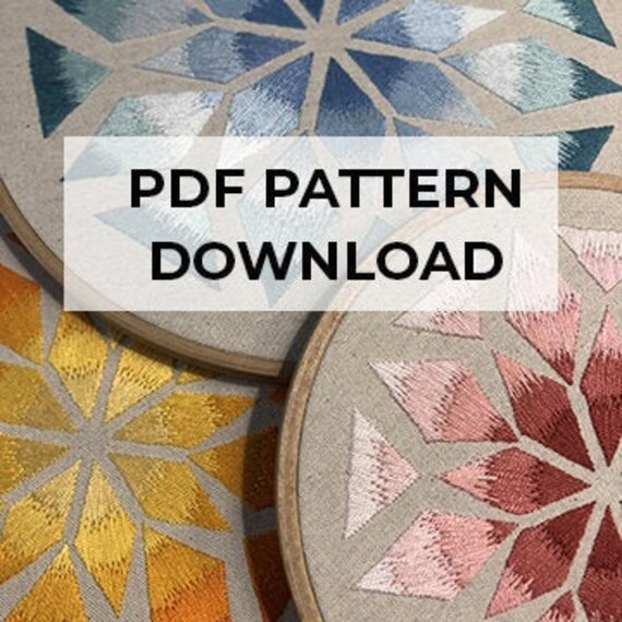Mosaic embroidery pattern | Etsy