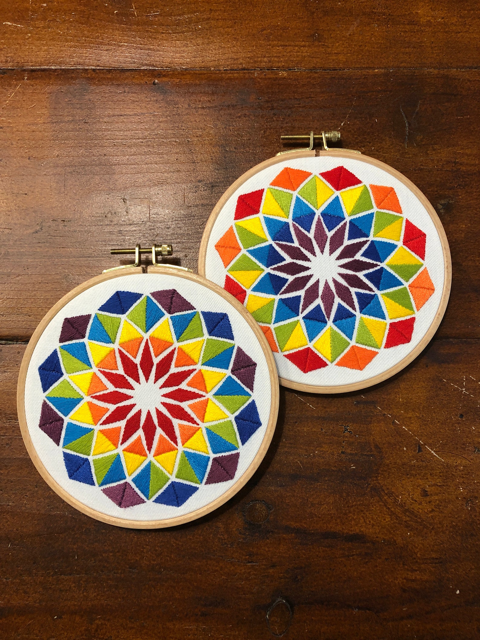 Rhombus Geometric Embroidery Pattern - Etsy