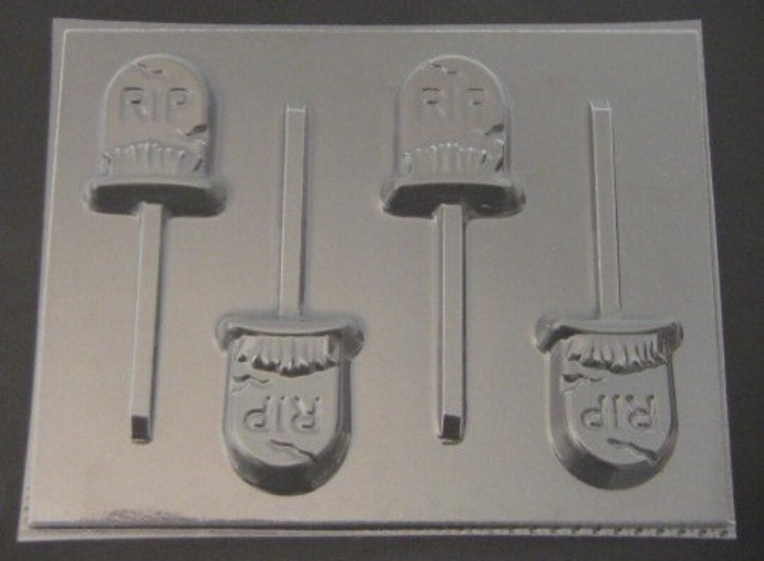 2448 Halloween Tombstone Chocolate Candy Lollipop Mold - Etsy
