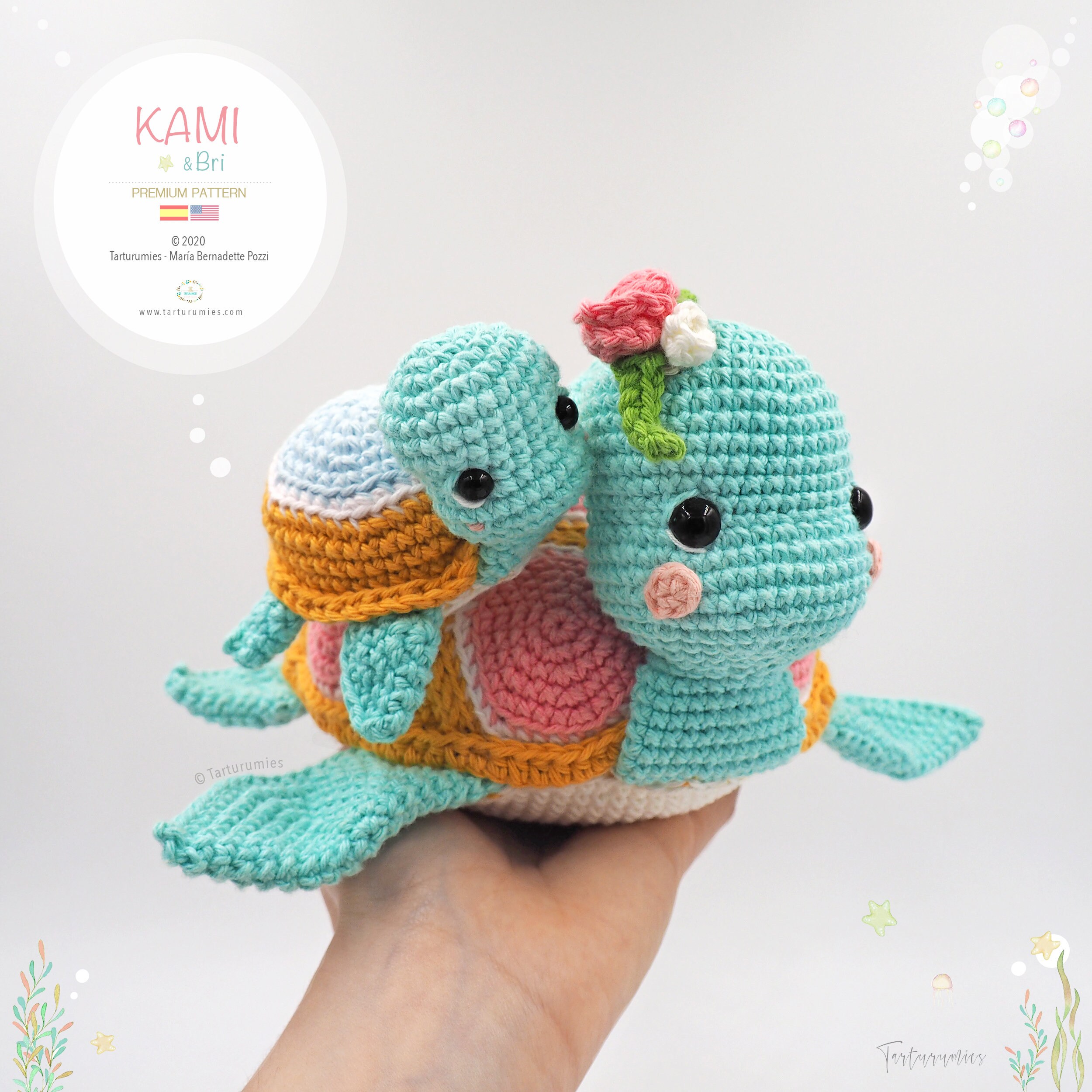 Amigurumi Sea Turtles Kami & Bri / Tarturumies Crochet Pattern | Etsy