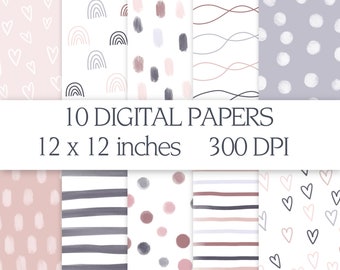 Mary Poppins Inspired 8.5x11 Digital Paper Backgrounds for - Etsy