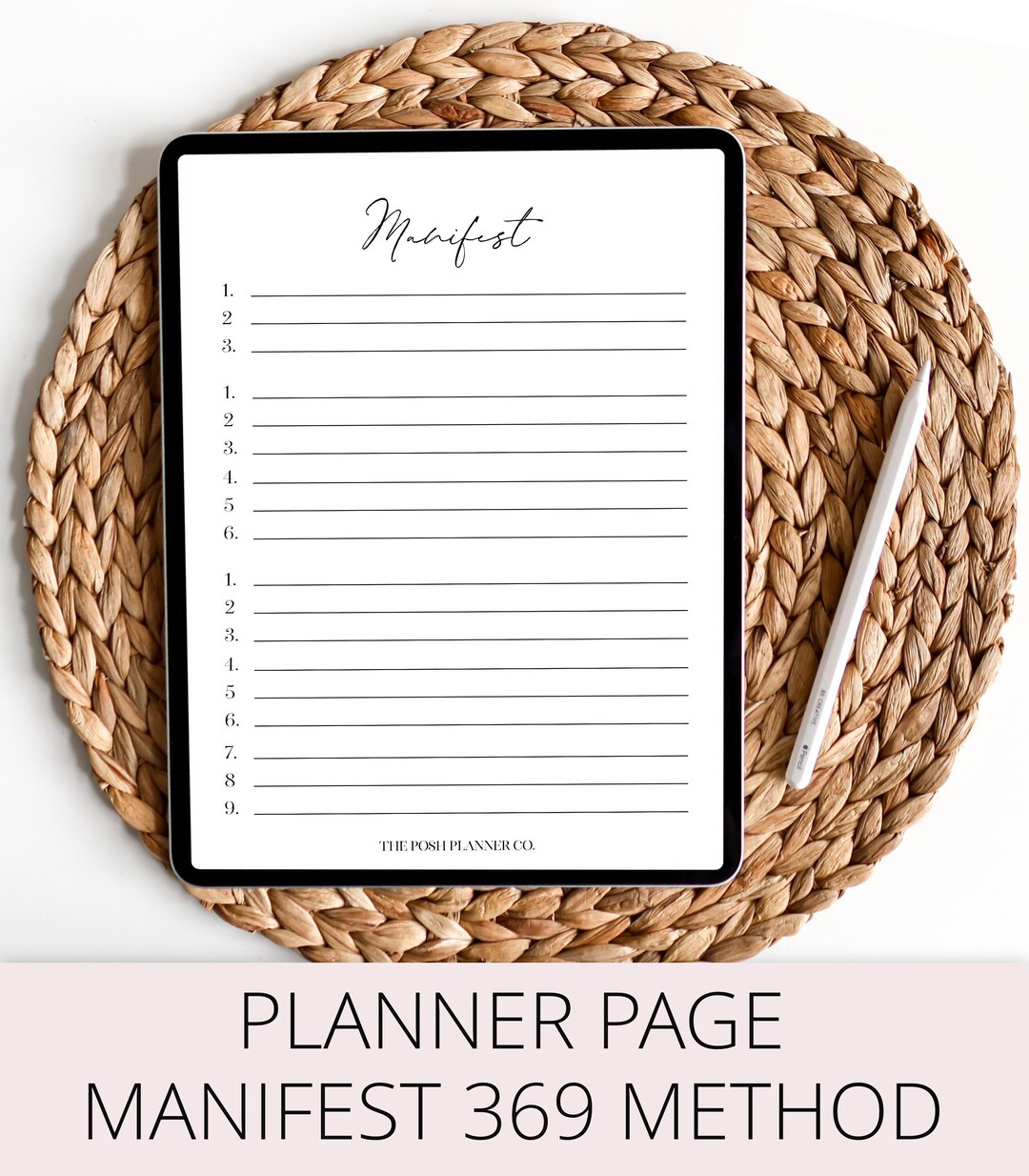 Manifestation 369 Planner Manifestation Life Goal Goal - Etsy