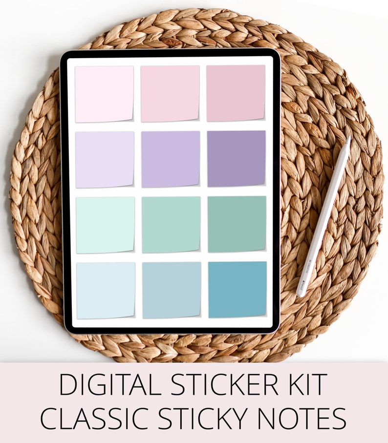 Digital Planner Stickers Digital Stickers Sticky Note - Etsy