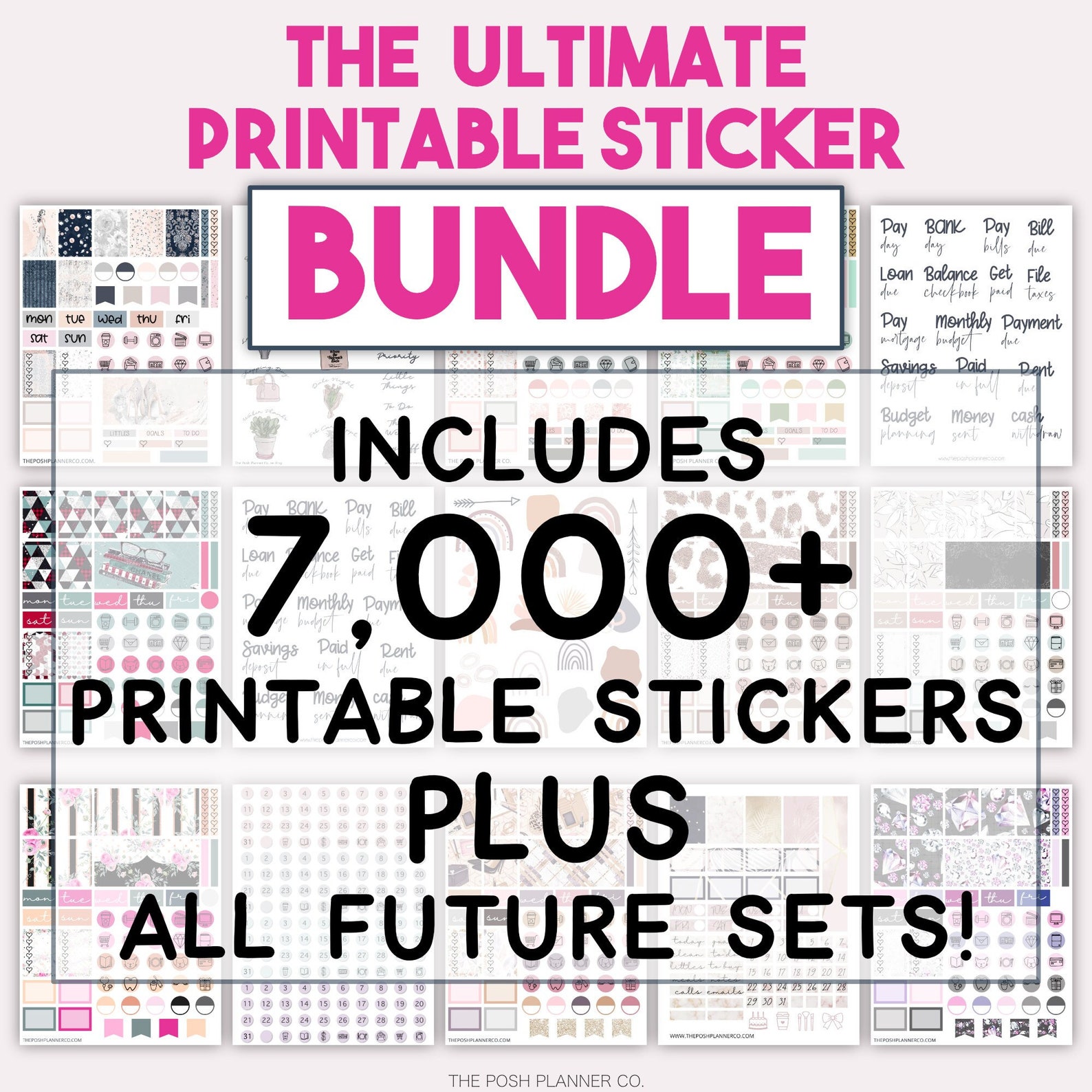 Printable Stickers Bundle Printable Planner Stickers Bundle - Etsy