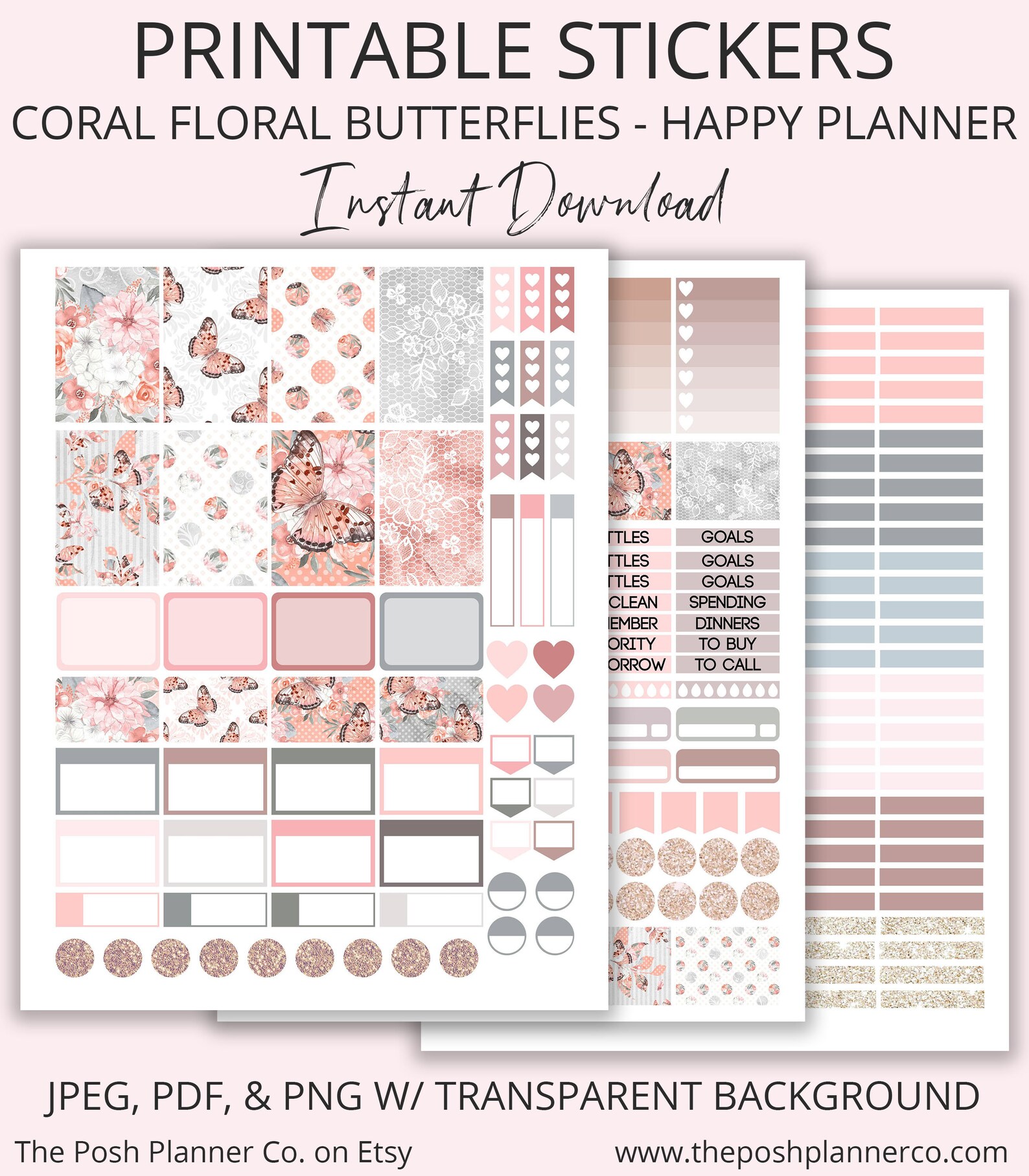 Printable Planner Stickers, Happy Planner Printable Stickers, Planner ...