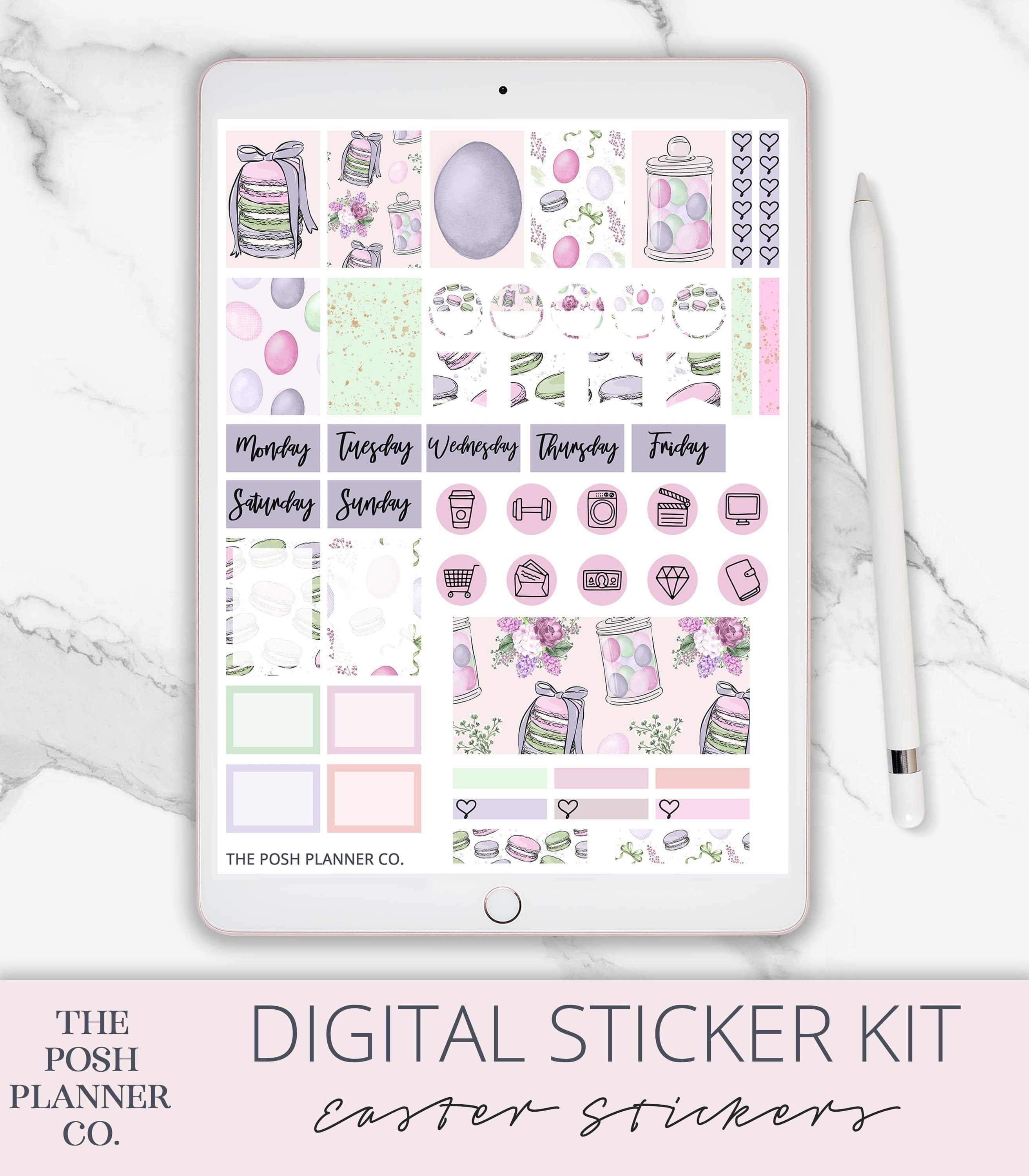 Digital Stickers Digital Planner Stickers Easter Sticker - Etsy