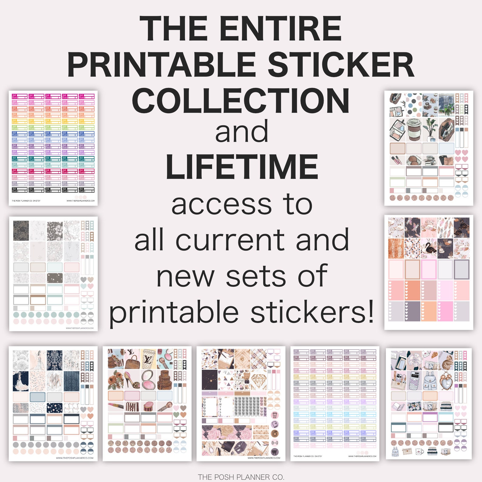 Printable Stickers Bundle Printable Planner Stickers Bundle - Etsy