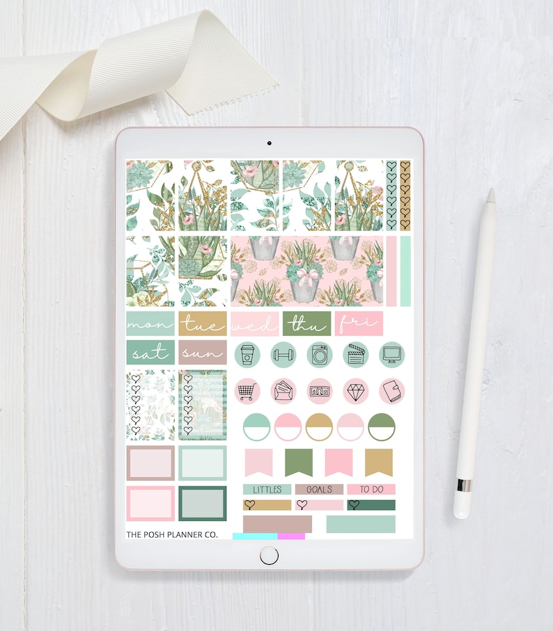 Digital Stickers Digital Planner Stickers Succulent - Etsy