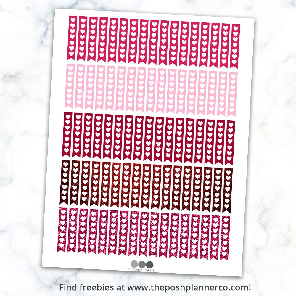 Valentine's Day Printable Planner Stickers ECLP - Etsy