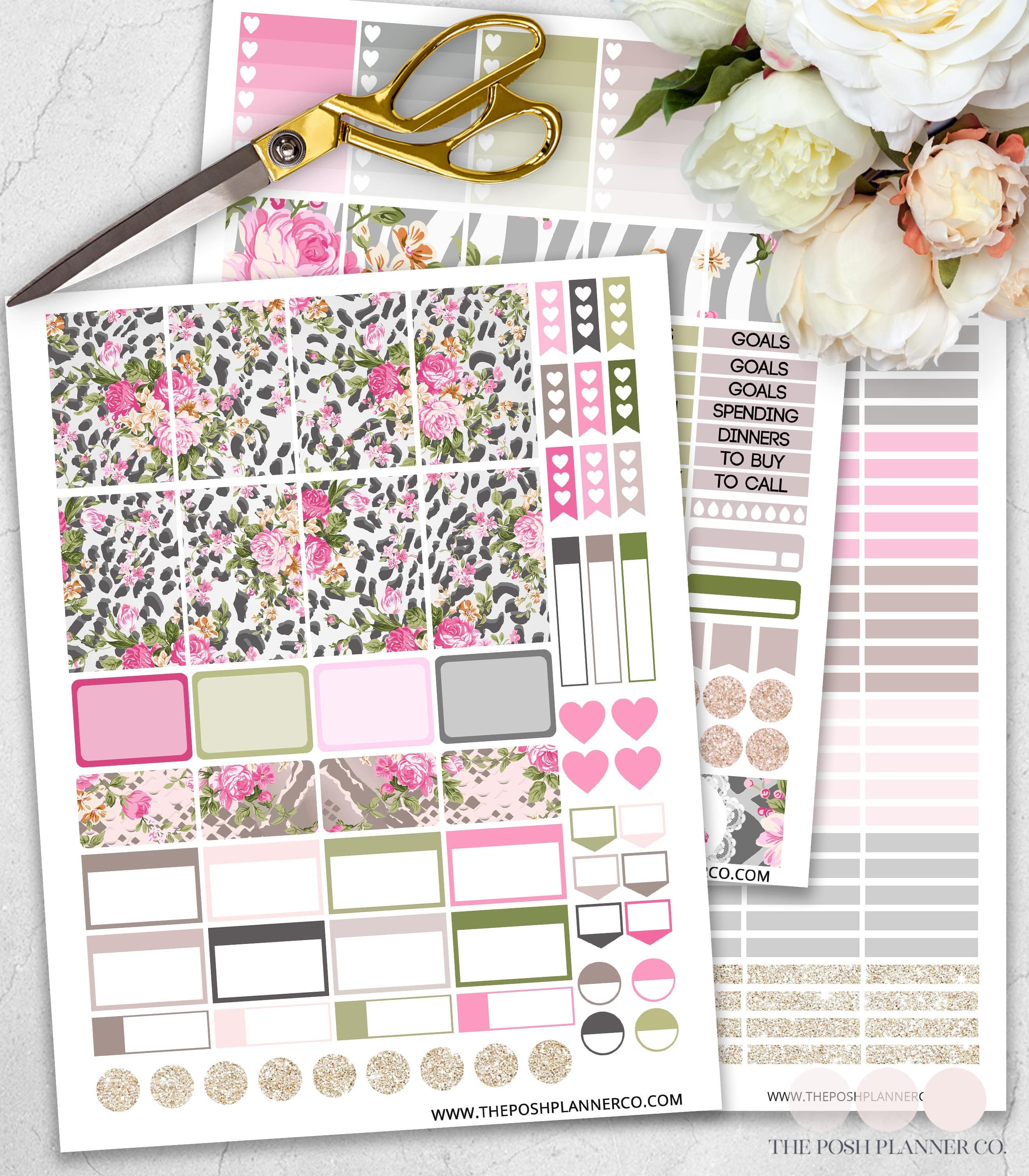 Printable Planner Stickers Happy Planner Stickers Floral - Etsy