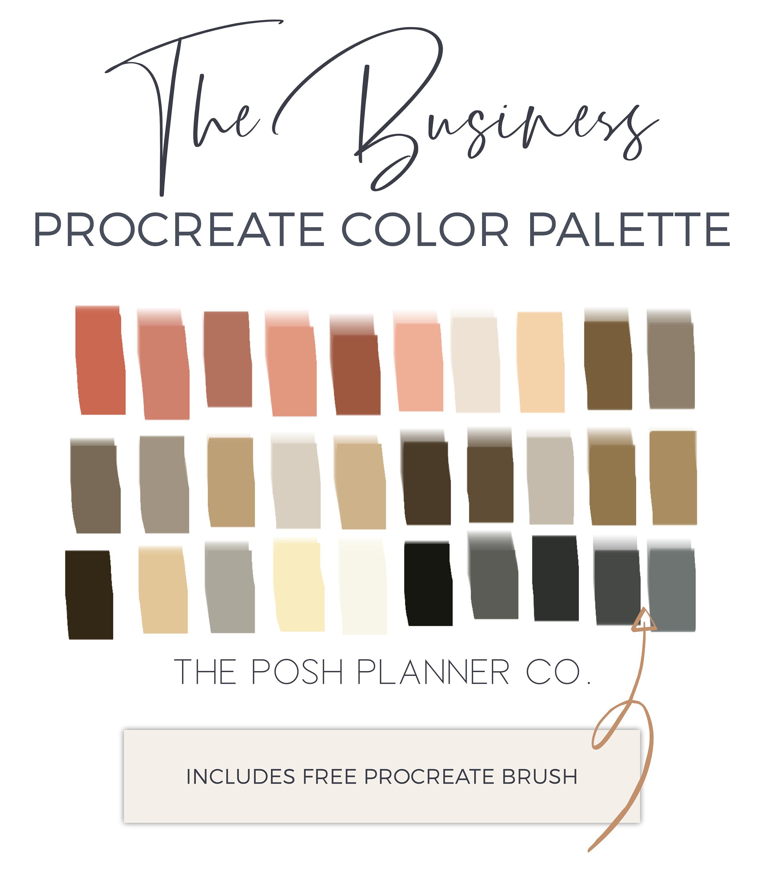 Procreate Color Palette Procreate Brush 30 Color Swatches | Etsy