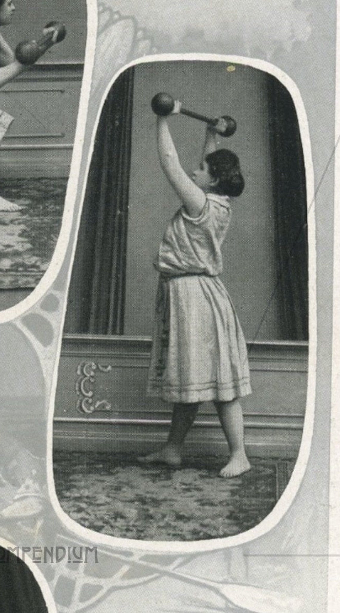 Antique Weight-lifting Print Vintage Exercise Equipment Vintage ...