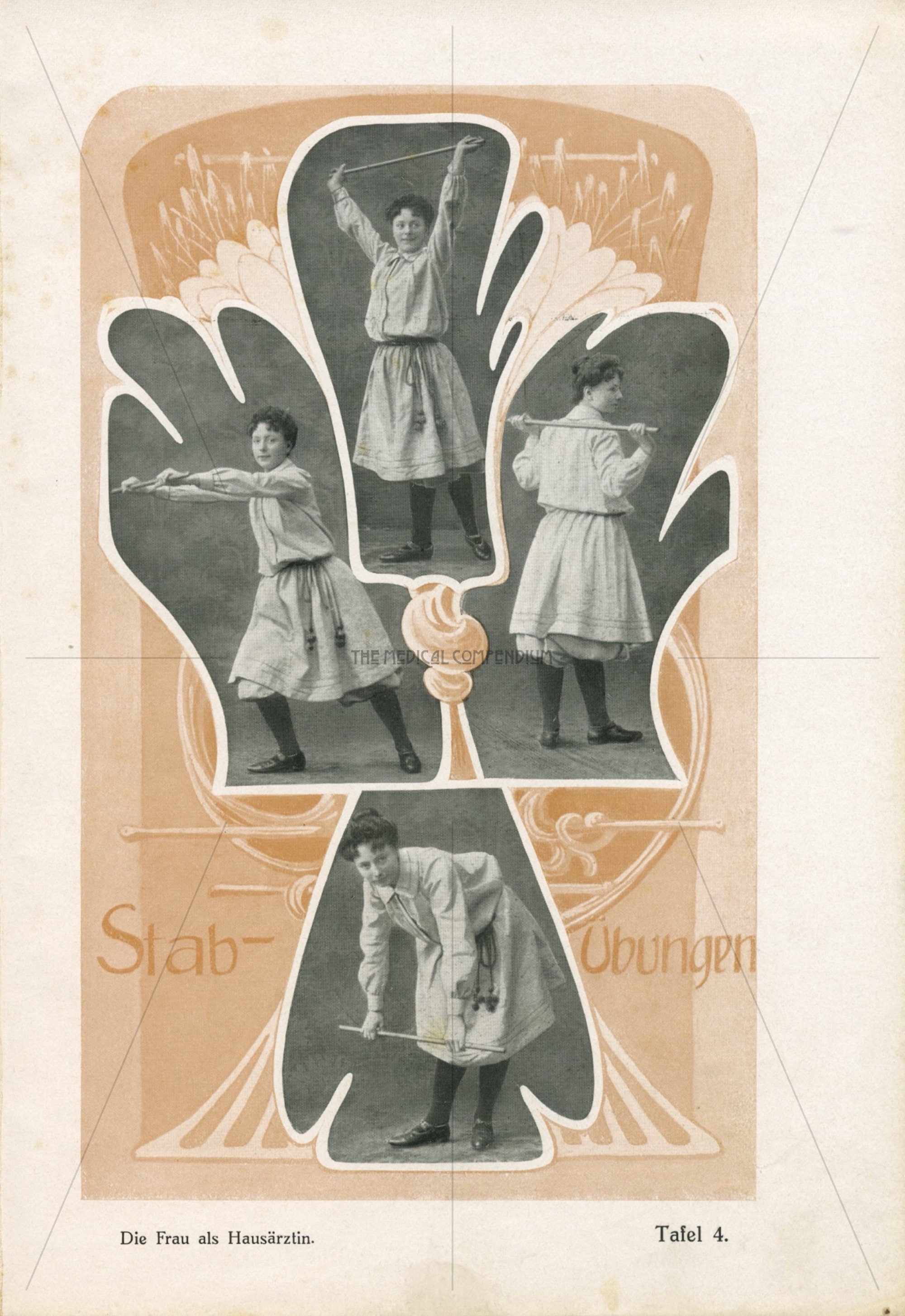 Antique Fitness Print | Female Health | Vintage Gymnastics | Bar ...