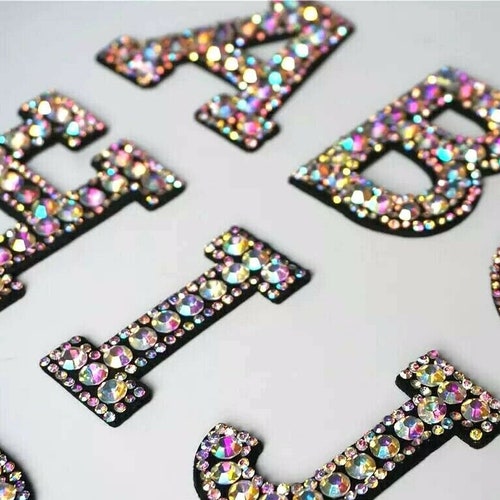 Letter Silver Patch Patches Iron on / Sew on Retro Alphabet - Etsy
