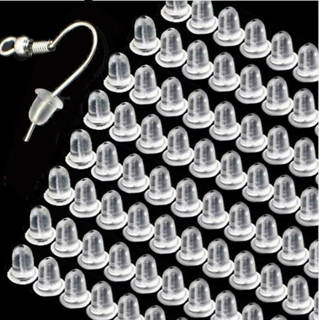 Silicone Earring Backs Rubber Stops Bullet Backs Soft Stoppers ...