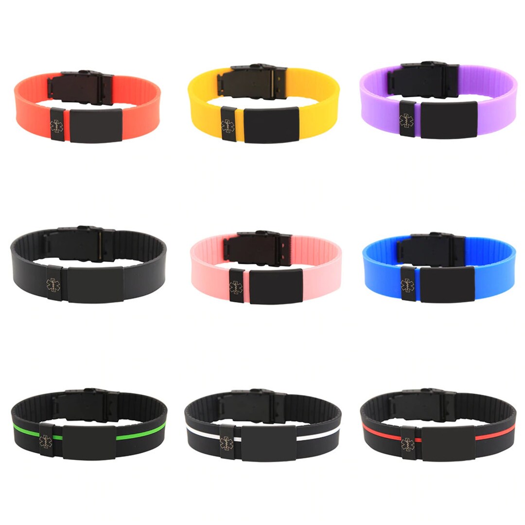 Personalisiertes medizinisches ID Alarm Armband Sport Plus für Gravur ...