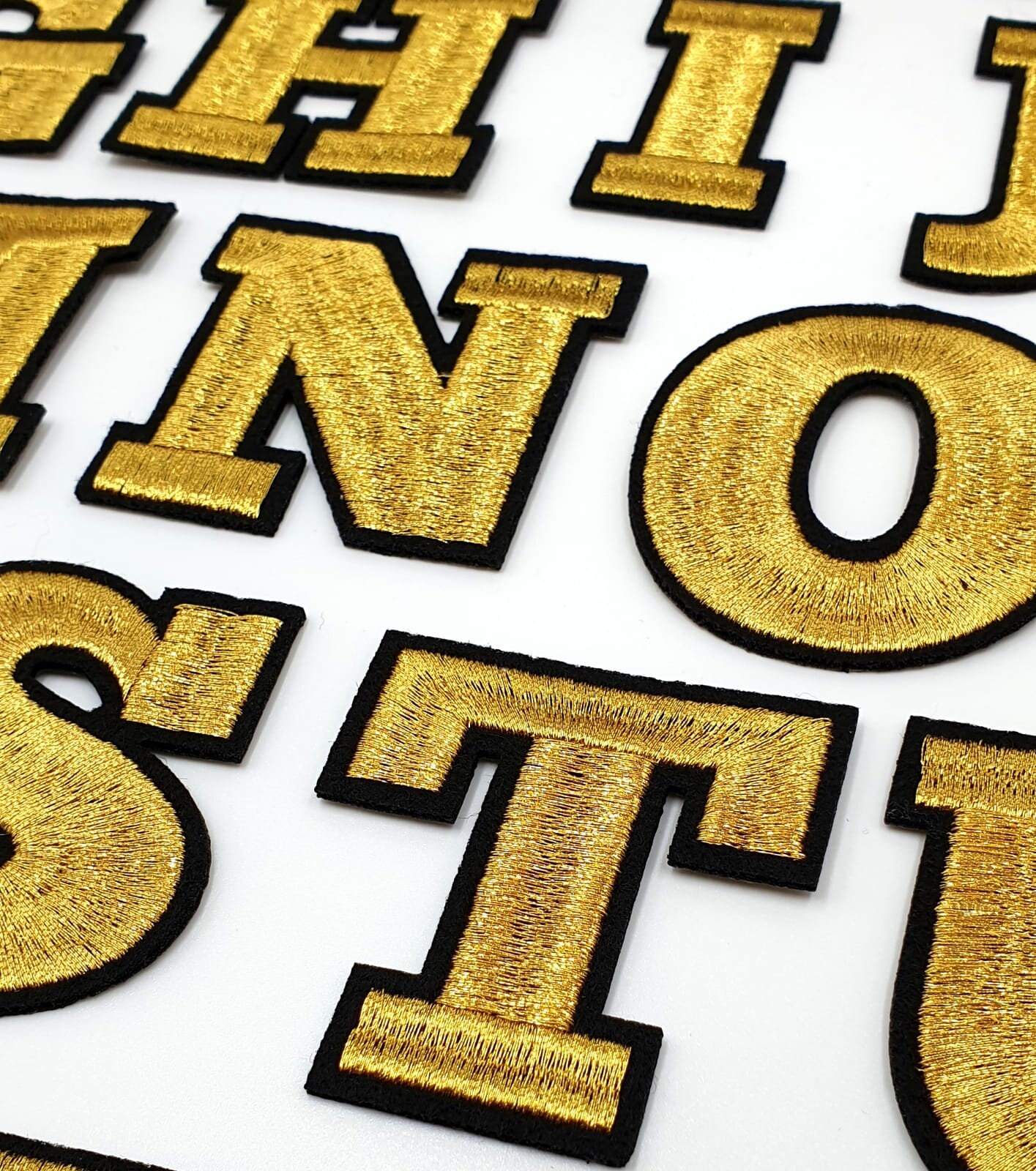 LARGE Gold / Black Letter Patch Patches Iron on / Sew on - Etsy