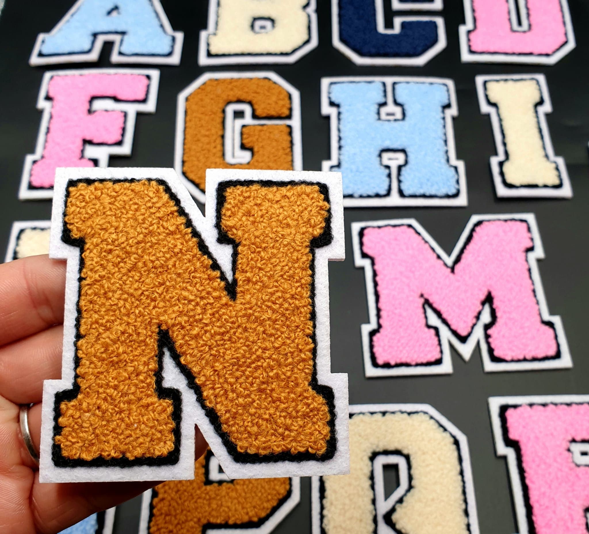 Cream 7.5cm Quality 3D Chenille Letter Patch Large Size Iron - Etsy
