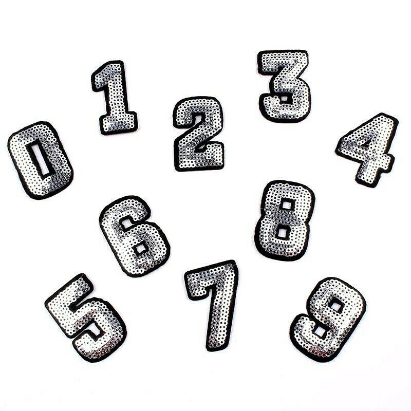Rhinestone Sparkle Number Patch Patches Iron on Alphabet - Etsy