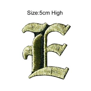 Letter Medieval Gold Patch Patches Iron on / Sew on Retro Alphabet ...