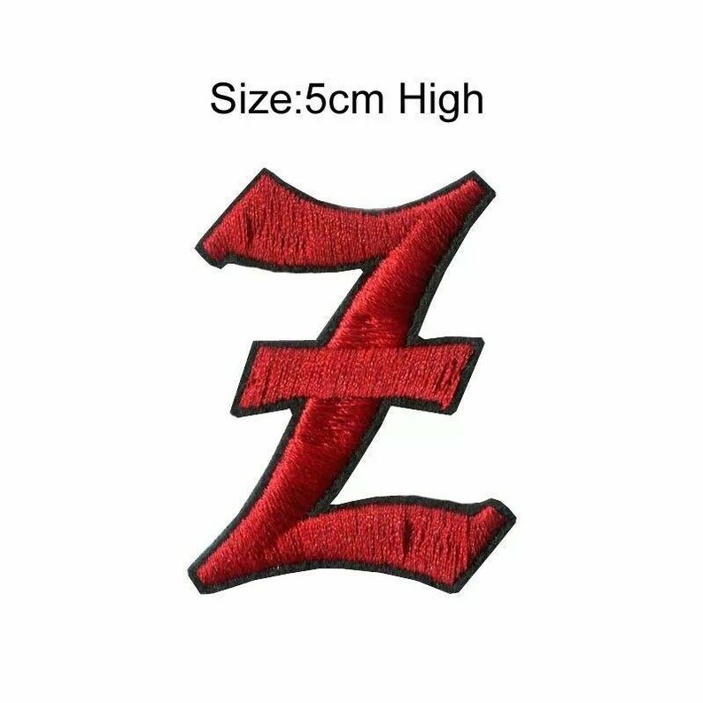 Letter Red Patch Patches Iron on / Sew on Retro Alphabet Embroidery ...