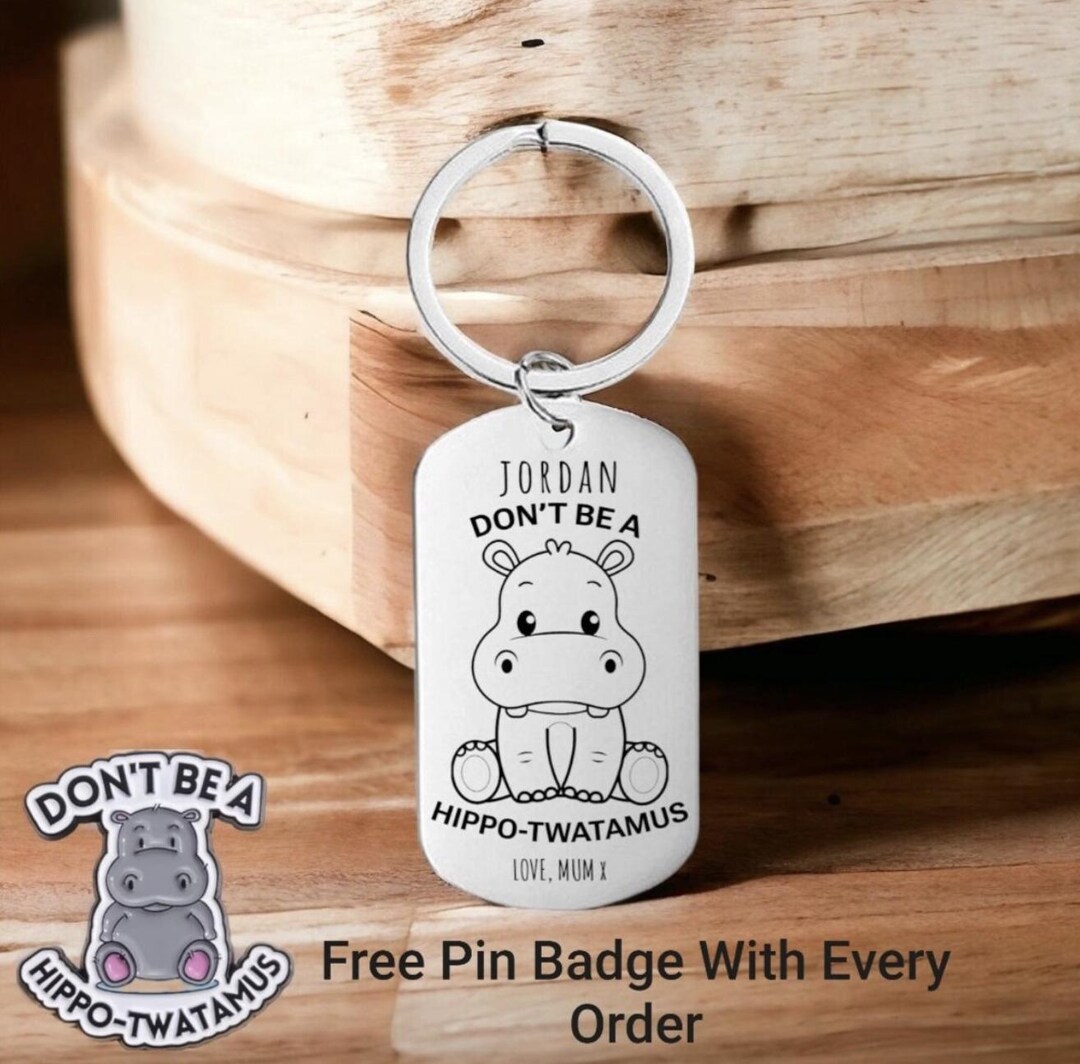 Quirky "don't Be a Hippo" Personalised Gift for Fun-loving Friends ...