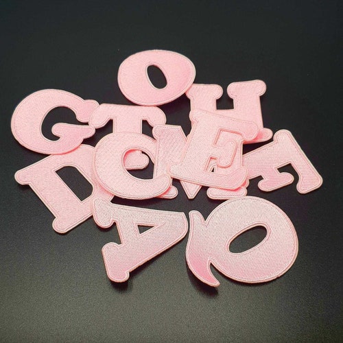 Red Old English Letter Patches Iron on / Sew Retro Alphabet | Etsy