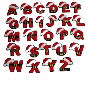 Christmas Santa Xmas Red Chenille Letter Patch Patches Iron on / Sew ...