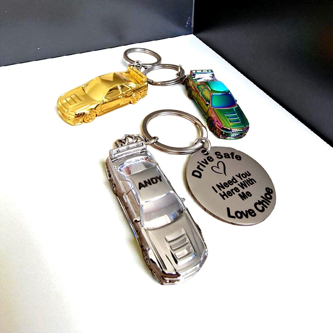 Personalised Racing Car Keyring: Laser Engraved Motorsport Gift, Drive ...