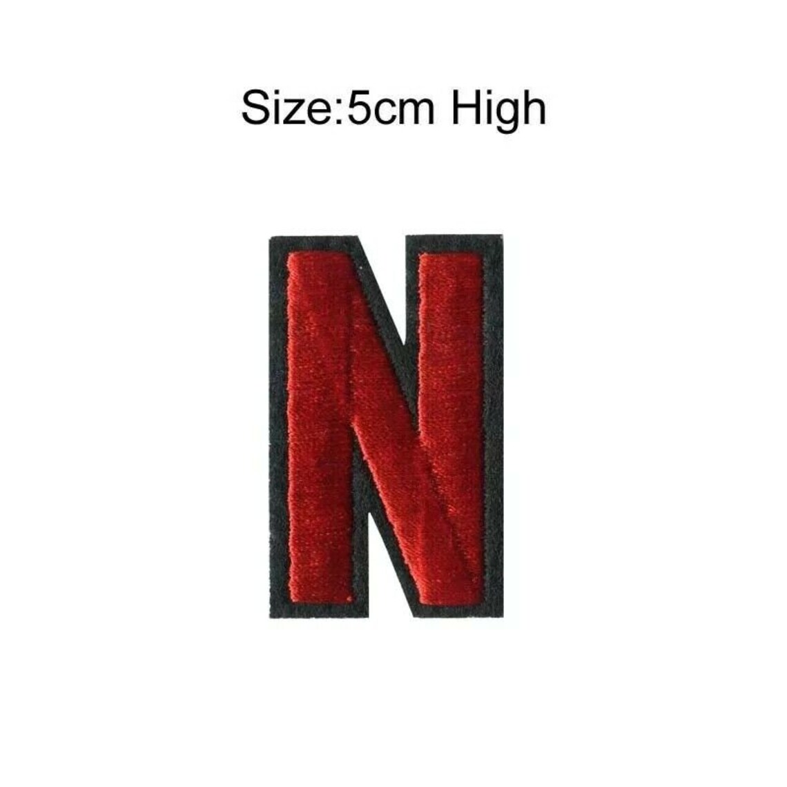 Red Black Letter Patch Patches Iron on /sew on Retro Alphabet ...