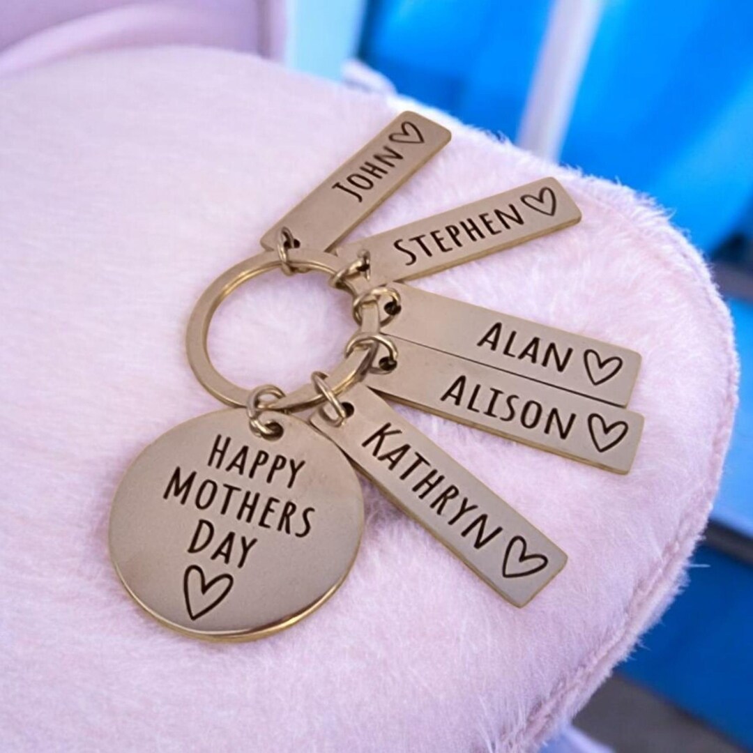 Mothers Day Gift Present Mummy Family Keyring Set - Nanny, Daddy, Mum ...