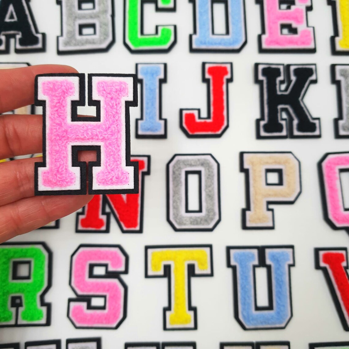 Blue 5cm Quality 3D Chenille Letter Patch Large Size Iron on - Etsy