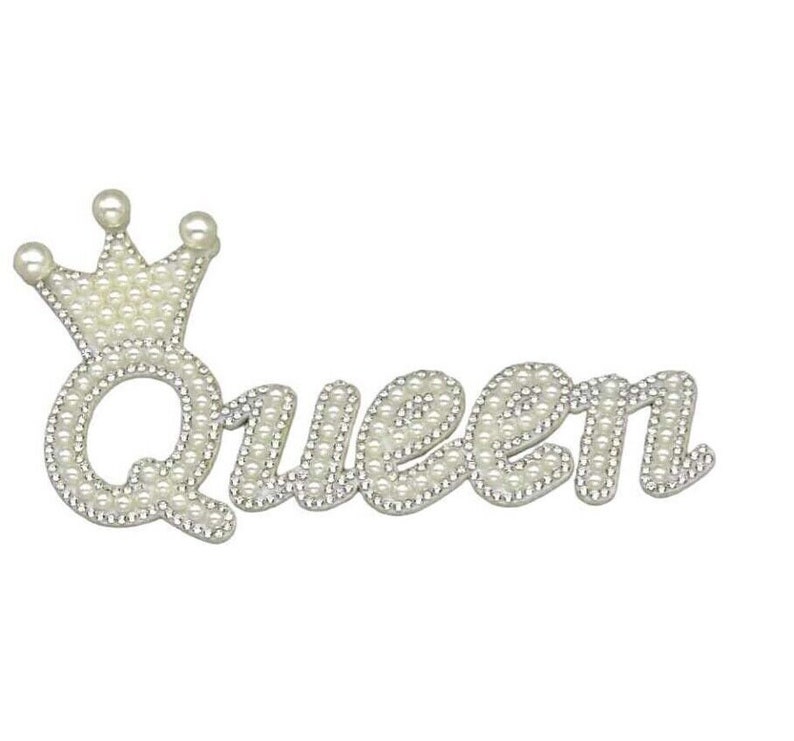 Queen Pearl Rhinestone Patch Crown Royalty Patches Iron on Sew - Etsy