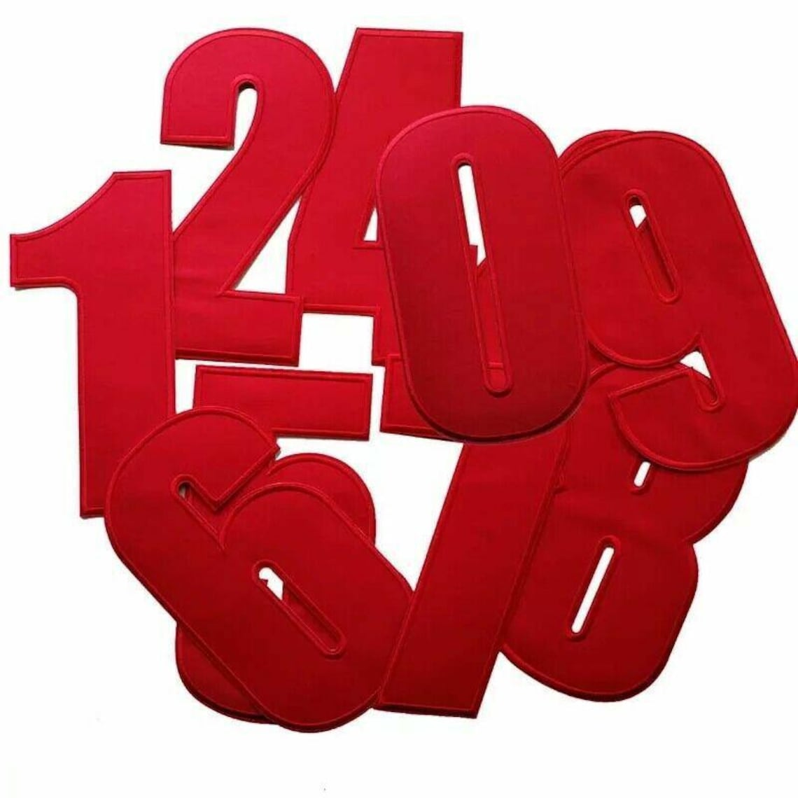 22cm Extra Large Number Patch Patches Iron on / Sew Alphabet Embroidery ...