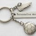 Personalised Football Keyring: Engraved Stainless Steel Soccer Coach ...