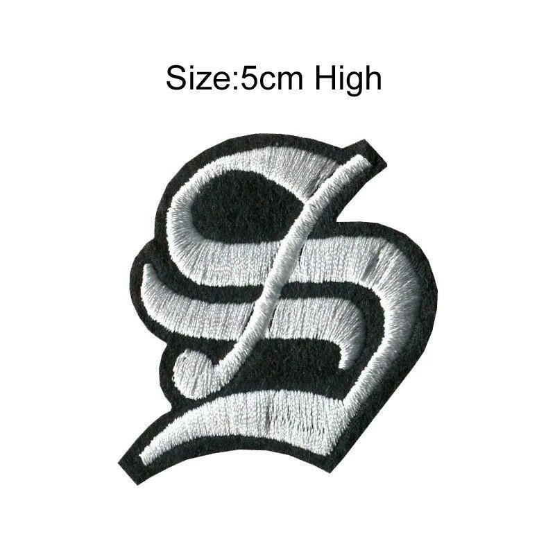Letter Silver Patch Patches Iron on / Sew on Retro Alphabet - Etsy UK