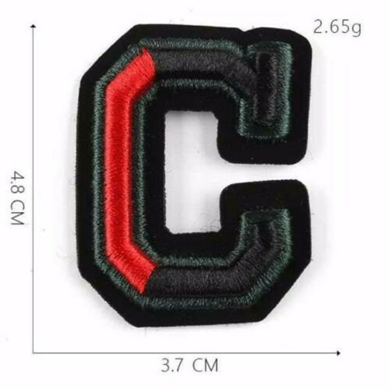 3d Quality Letter Patch Patches Sew On Retro Alphabet Etsy