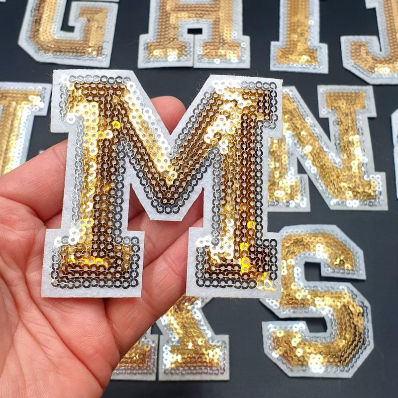 Sequin Sew on Letter - Etsy