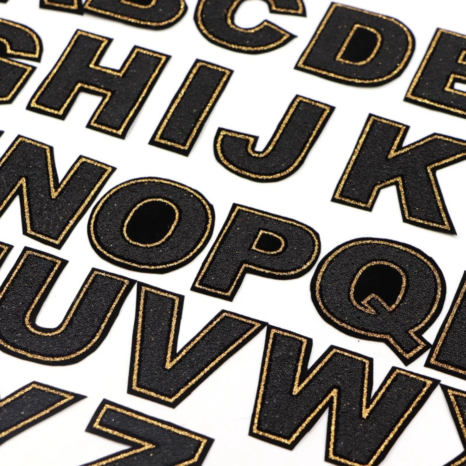 Black Letter Patch Patches Iron on Sew on Retro Alphabet Embroidery ...