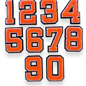 Orange Chenille Letter Patch: Varsity Style Iron-on Embroidery (5cm/7 ...