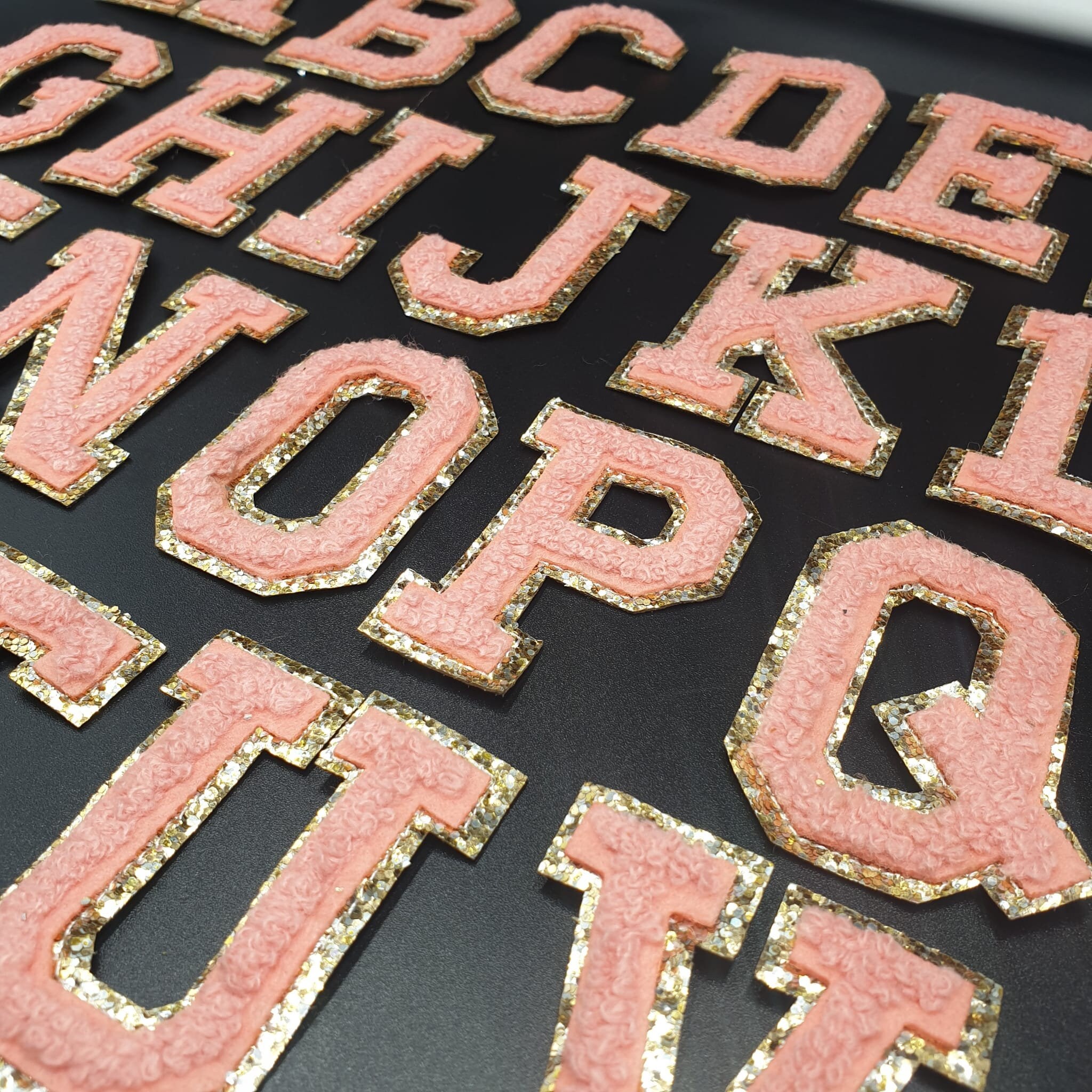 6.2cm Light Pink Chenille Patch Letter Patches Iron on / Sew - Etsy