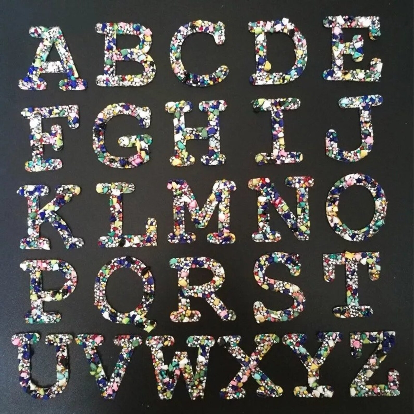 Multi Colour Large Rhinestone Sparkle Letter Patch Patches - Etsy