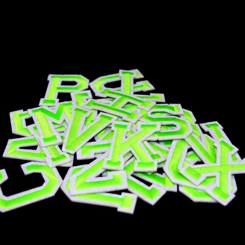 Neon Green Alphabets - Etsy UK