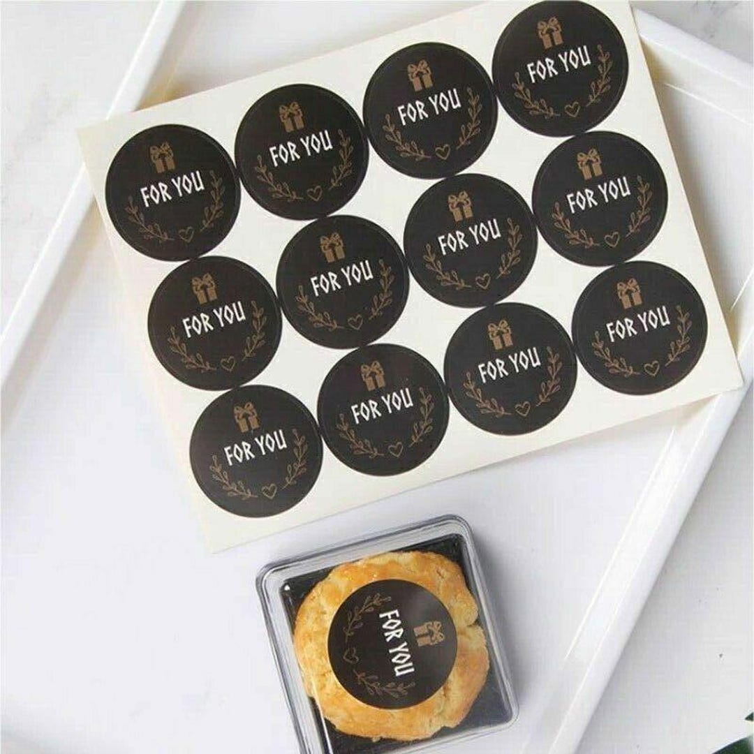 Round Thank You Gift for You Labels Stickers Gift Food Craft Box ...